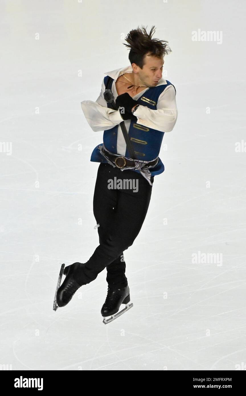 Alexei Bychenko, of Israel, competes during men's free skating program ...
