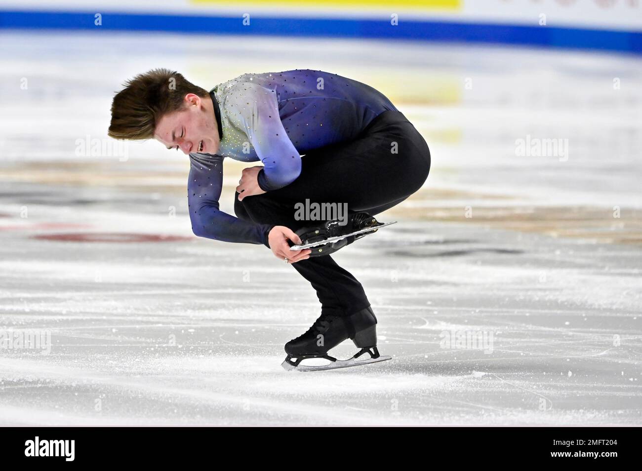 Maxim Naumov, of the United States, competes during men's short program ...