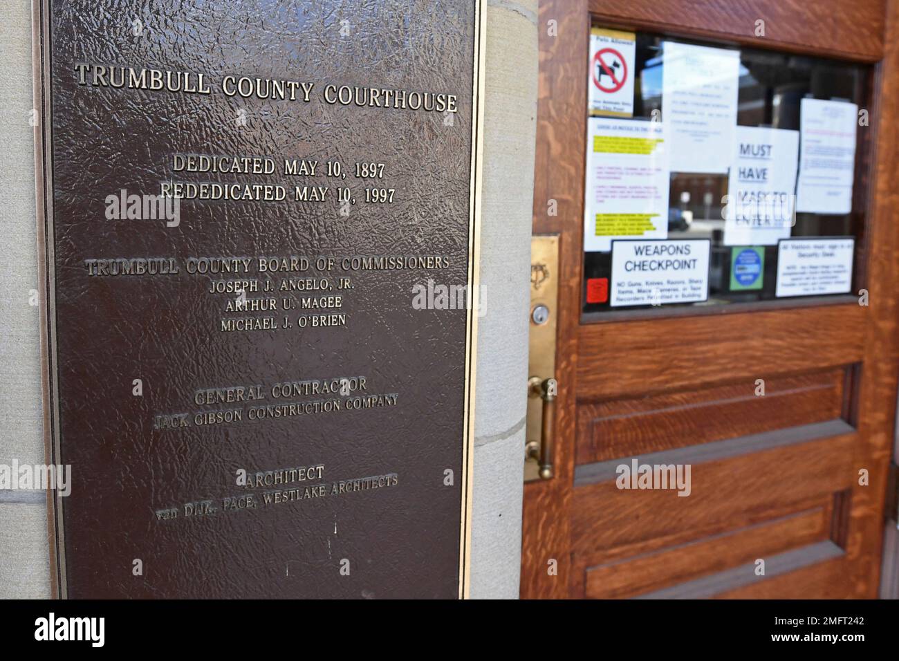 The Trumbull County Courthouse is shown, Friday, Oct. 16, 2020, in ...