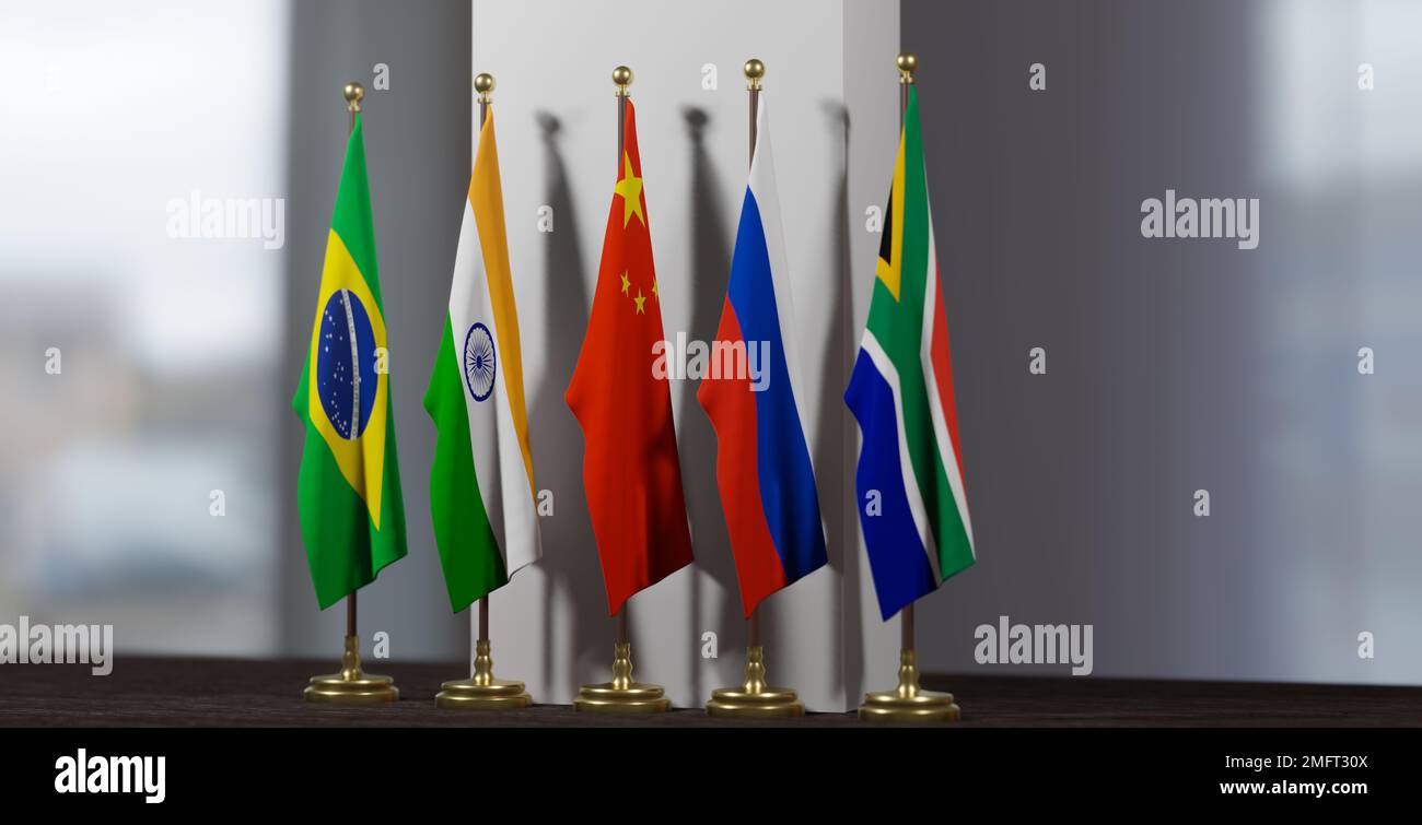 Russia India China Brazil South Africa flags, Summit Russia, India ...