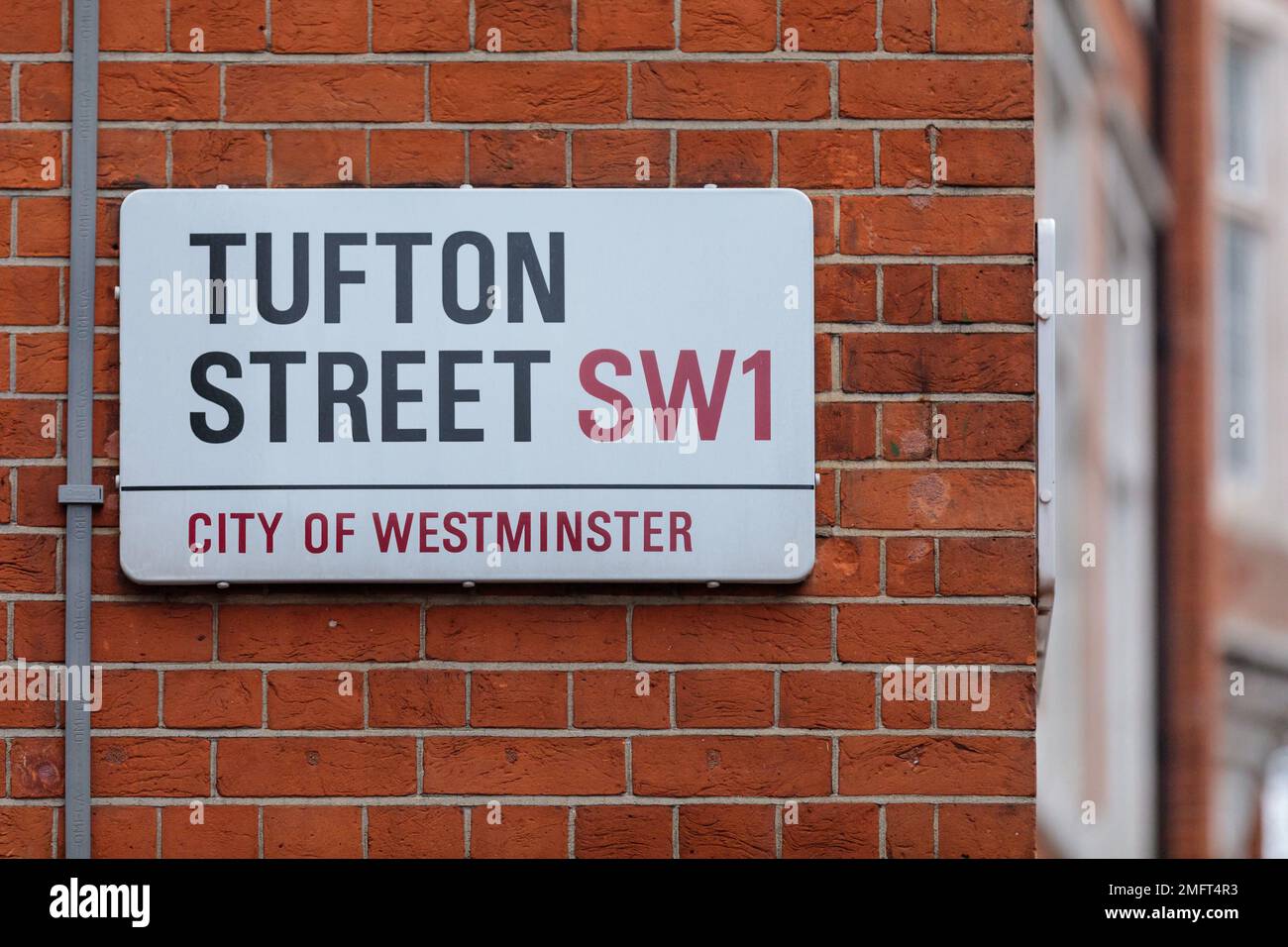 Street sign for Tufton Street. 55 Tufton Street houses think tanks and ...