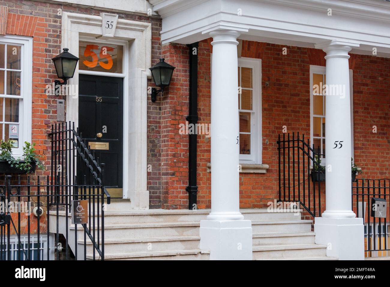 Exterior view of Georgian town house building, 55 Tufton Street ...