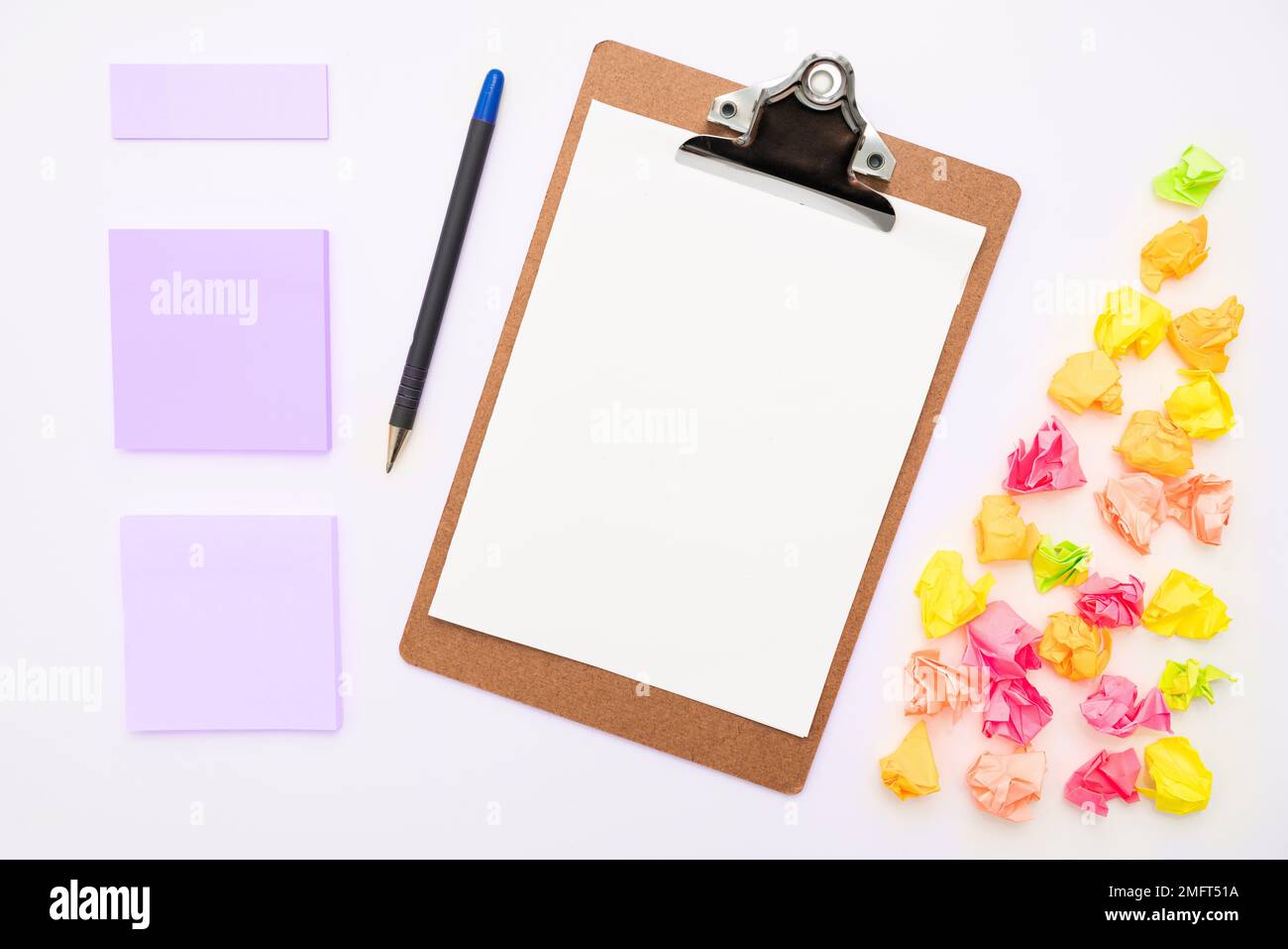 Paper Wraps Placed Around Important Information. Wrinkled Notes ...