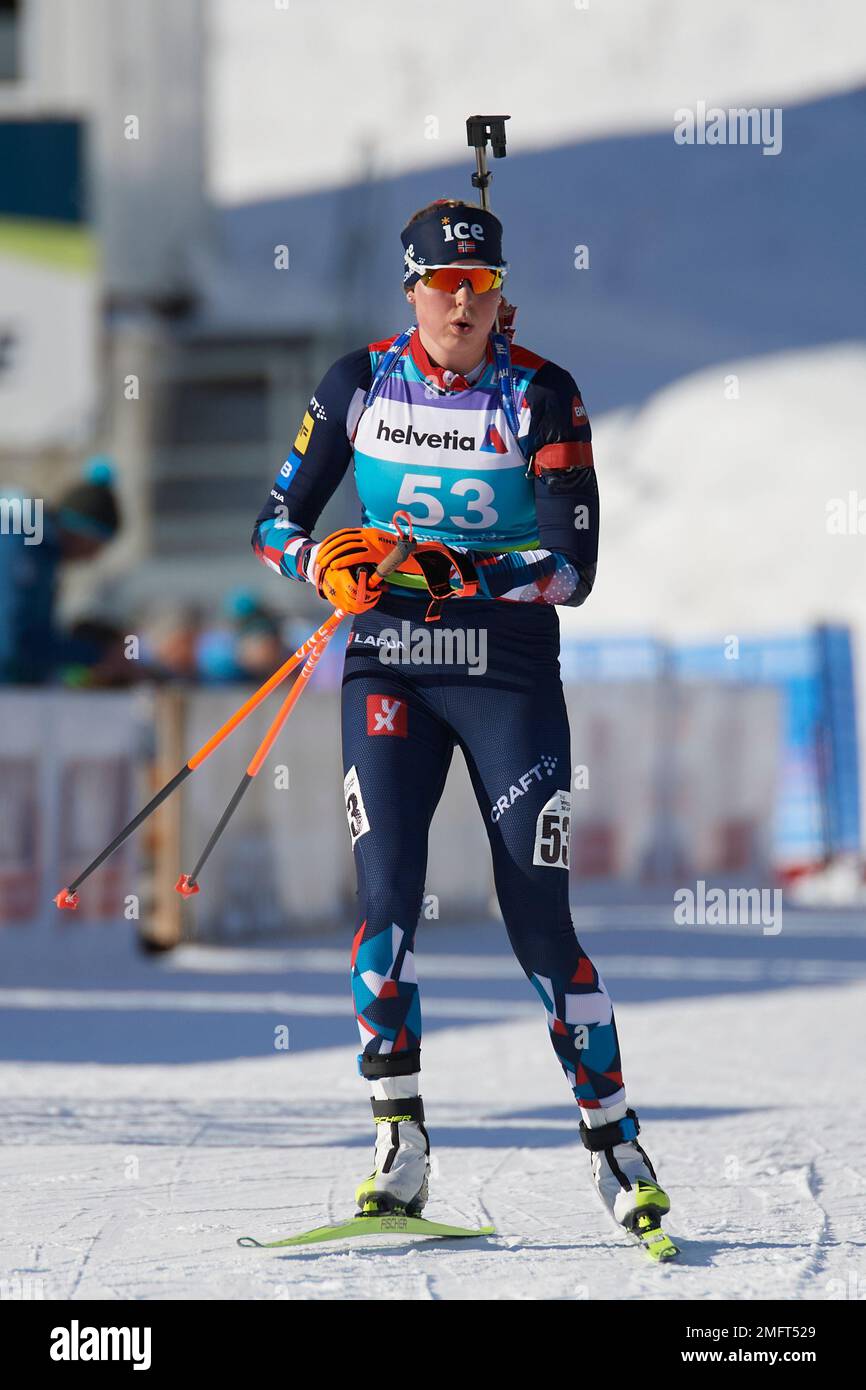 Lenzerheide, Schweiz, 25. Januar 2023. DOKKEN Frida NOR beim 15 km ...