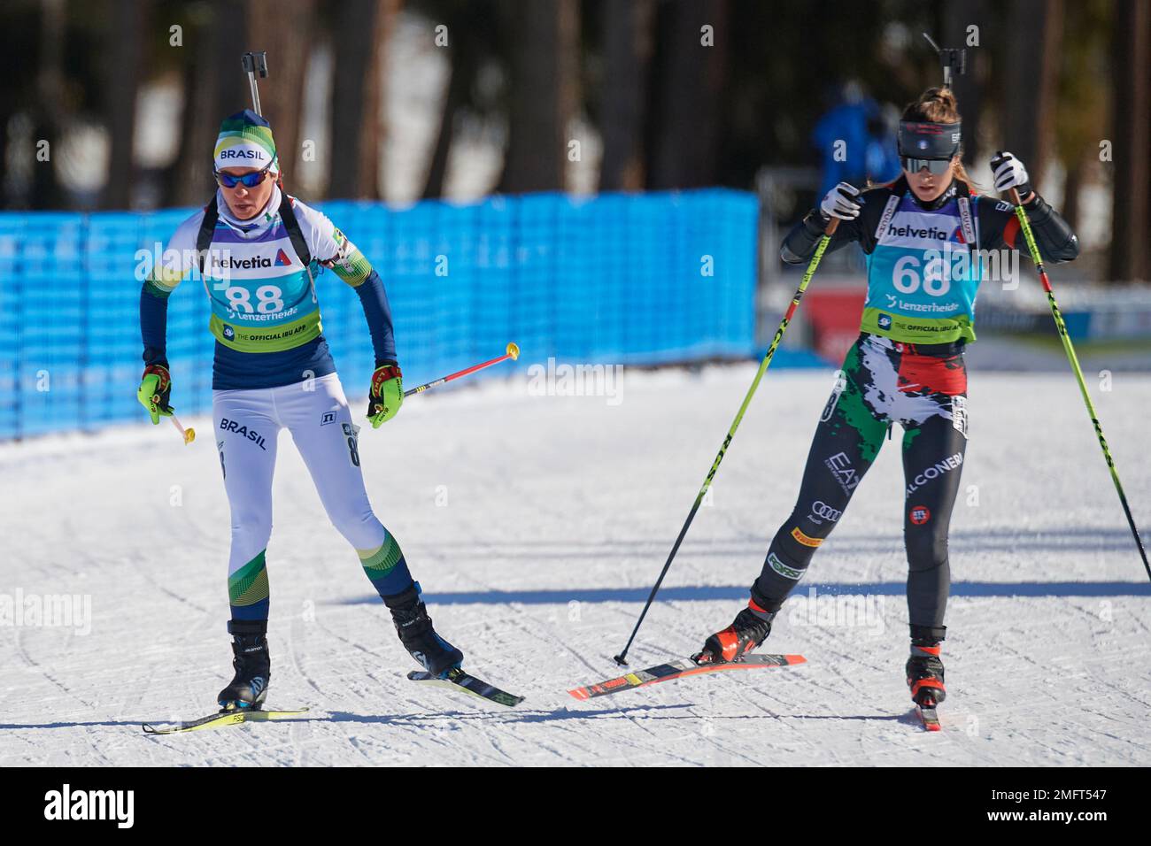 Lenzerheide, Schweiz, 25. Januar 2023. PICIN Mirlene BRA und TRABUCCHI ...
