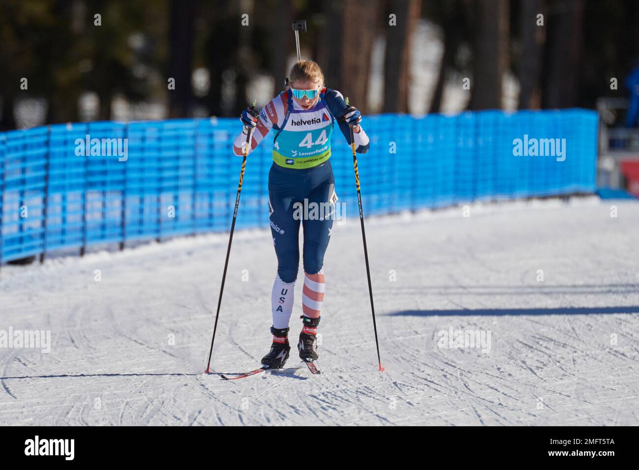Lenzerheide, Schweiz, 25. Januar 2023. KAUTZER Amanda USA beim 15 km ...