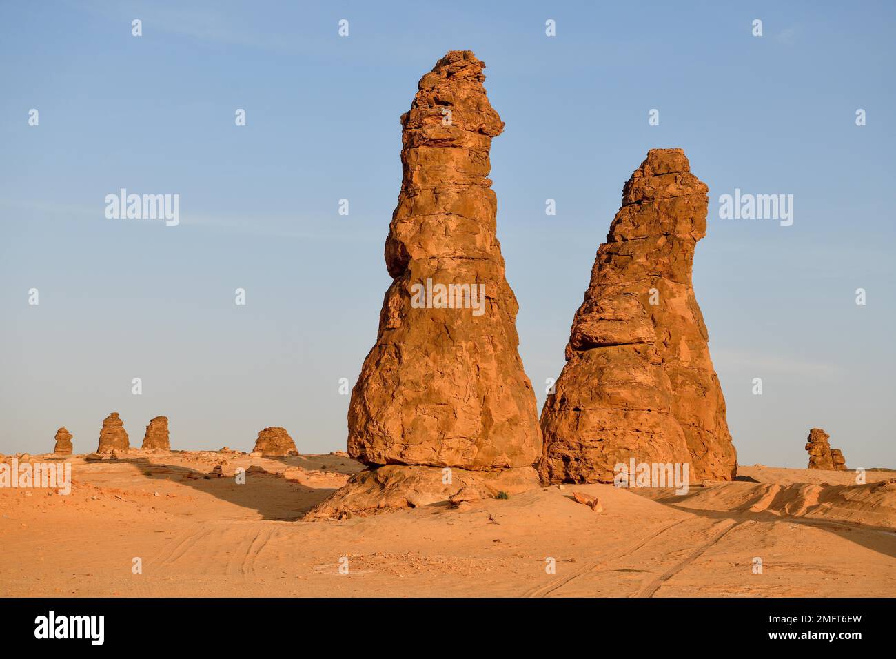 Mystic rock formations, Gharameel, AlUla region, Medina province, Saudi ...