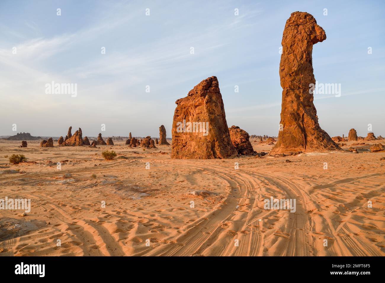 Mystic rock formations, Gharameel, AlUla region, Medina province, Saudi ...