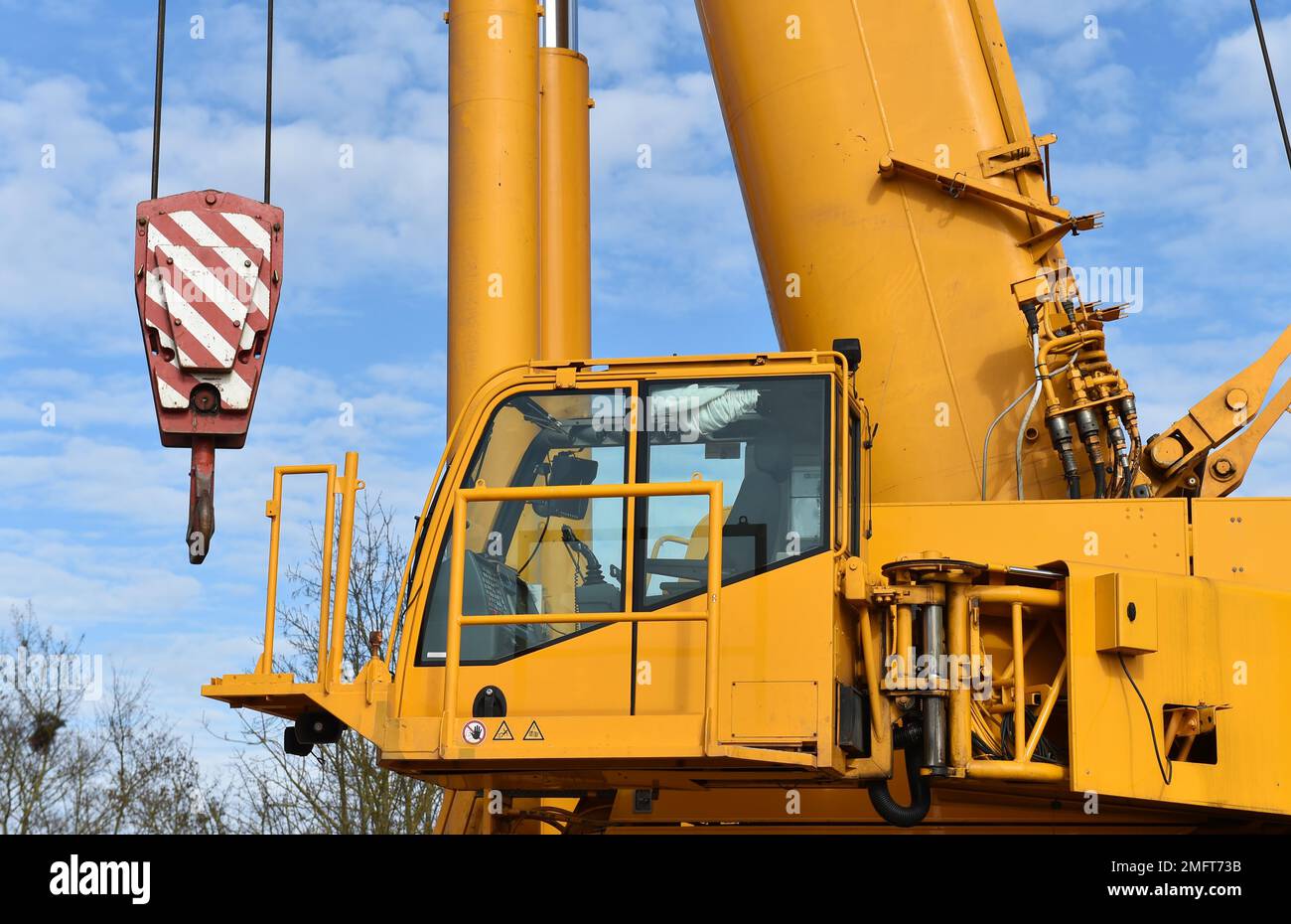 Crane hook of a truck crane, Germany Stock Photo - Alamy