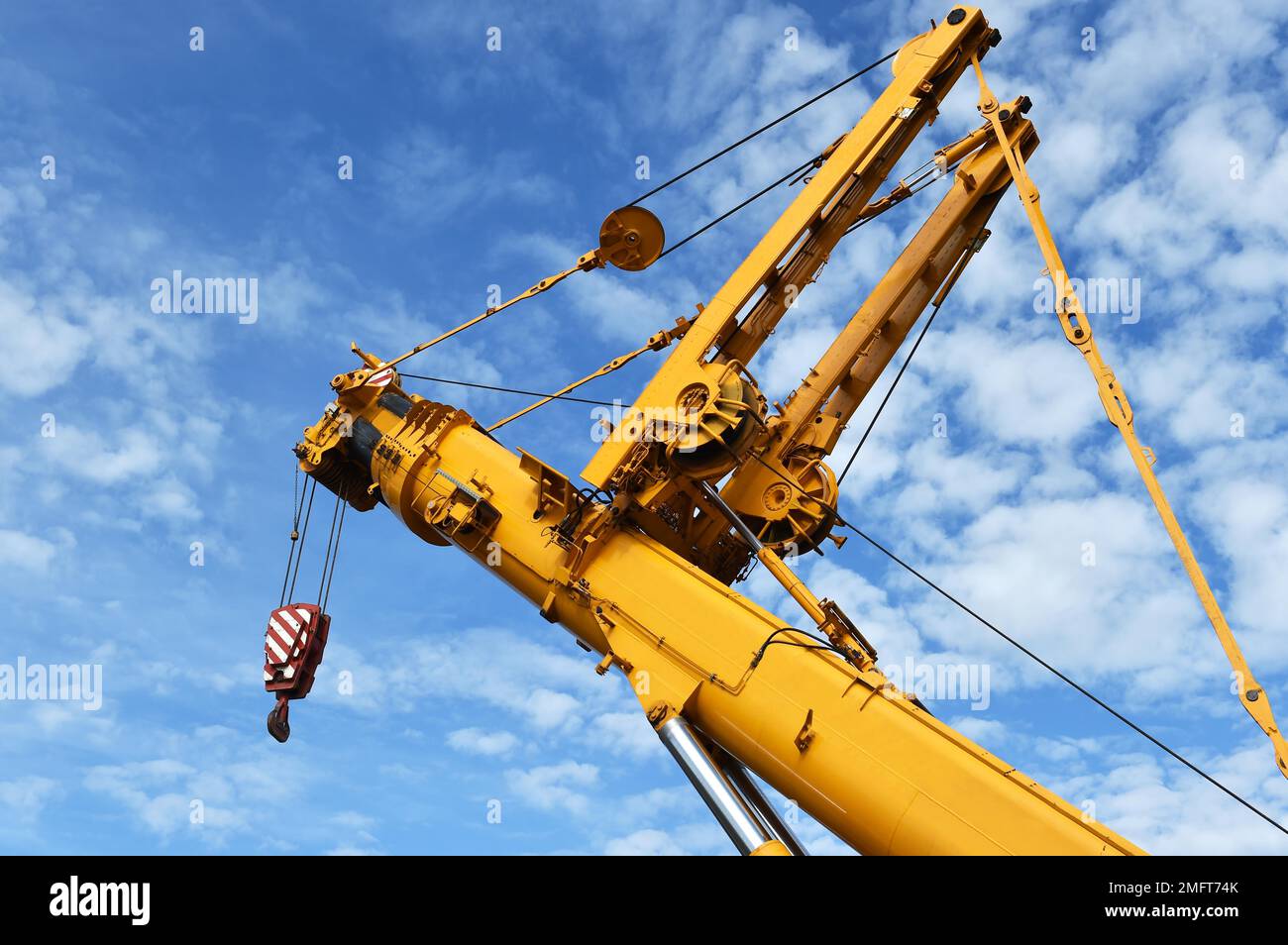 Crane hook of a truck crane, Germany Stock Photo - Alamy