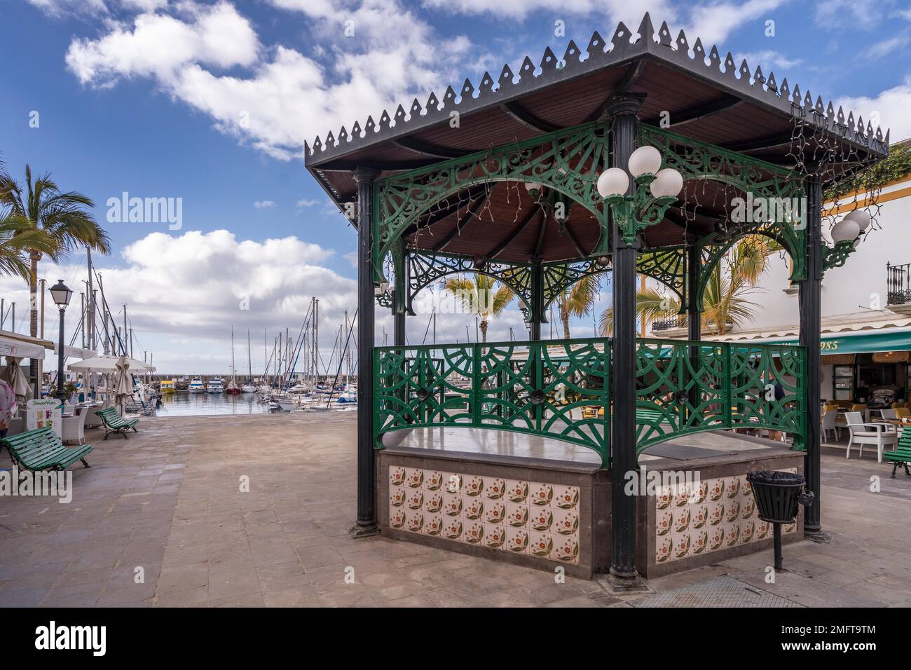 PUERTO DE MOGAN, GRAN CANARIA, CANARY ISLANDS - MARCH 7 : Bandstand in ...
