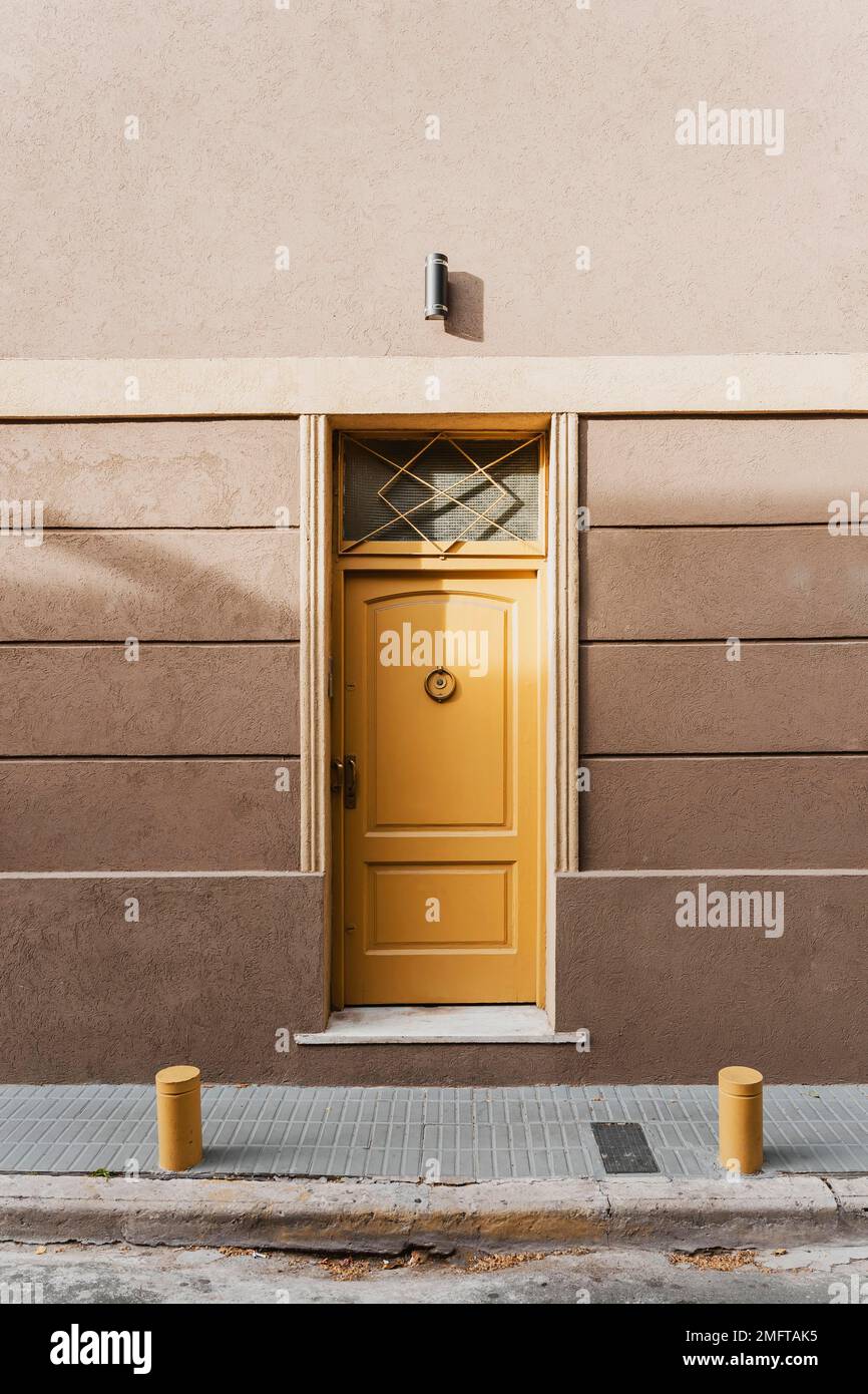 front view cute residential door city. High resolution photo Stock Photo - Alamy
