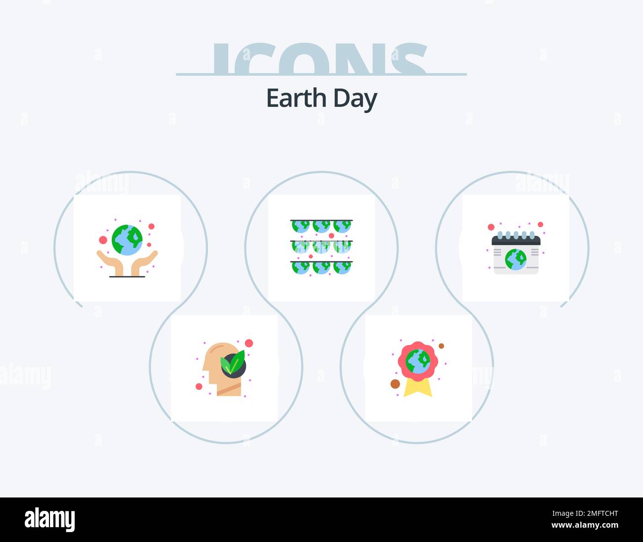 Earth Day Flat Icon Pack 5 Icon Design. ecology. calendar. earth. party ...