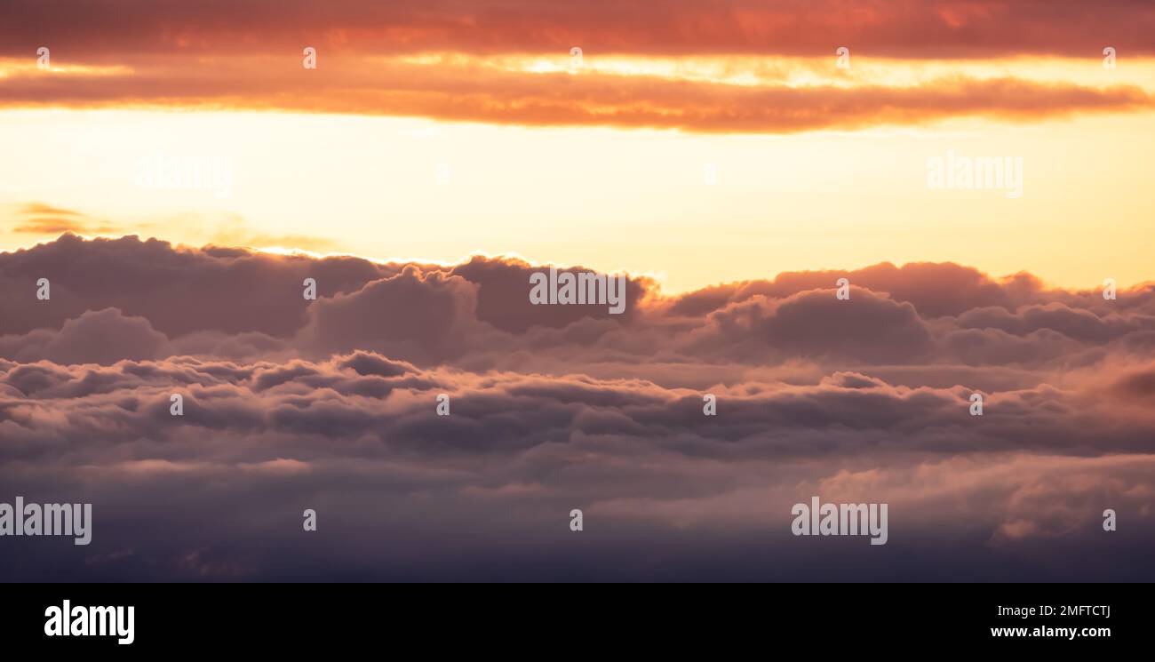 Aerial Cloudscape during morning Sunrise Sky. Nature Background Stock ...