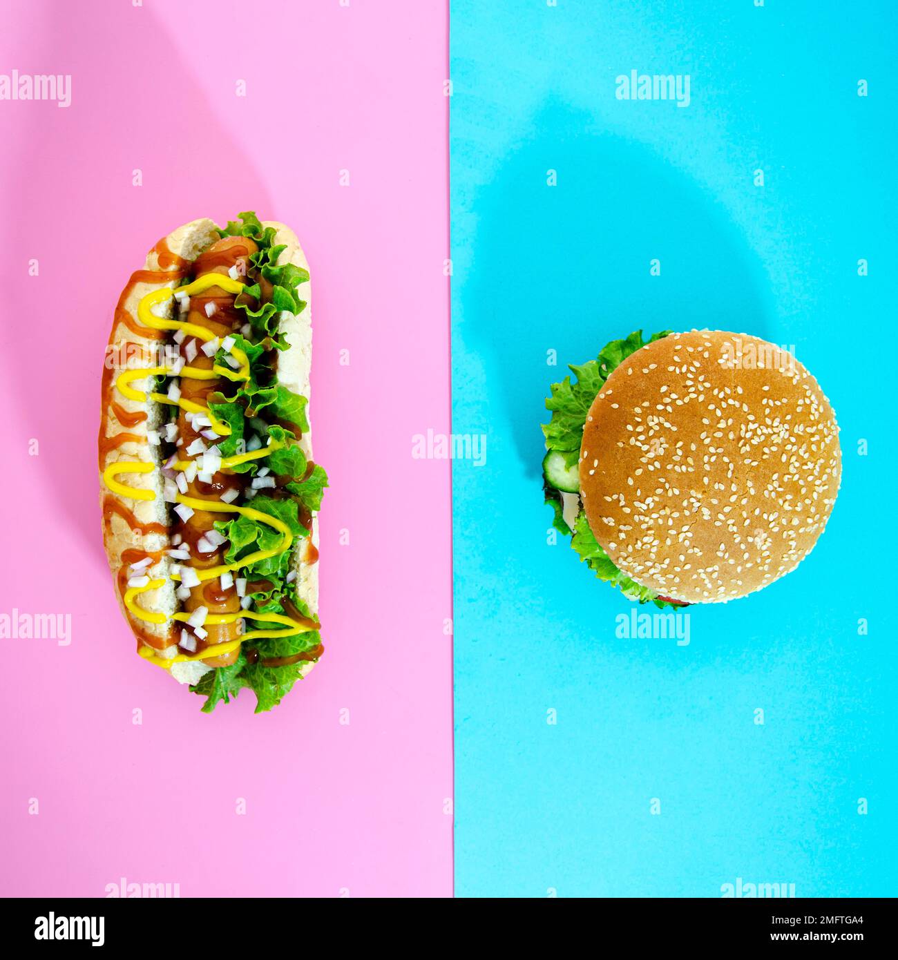 Hot dog hamburger design hi-res stock photography and images - Alamy