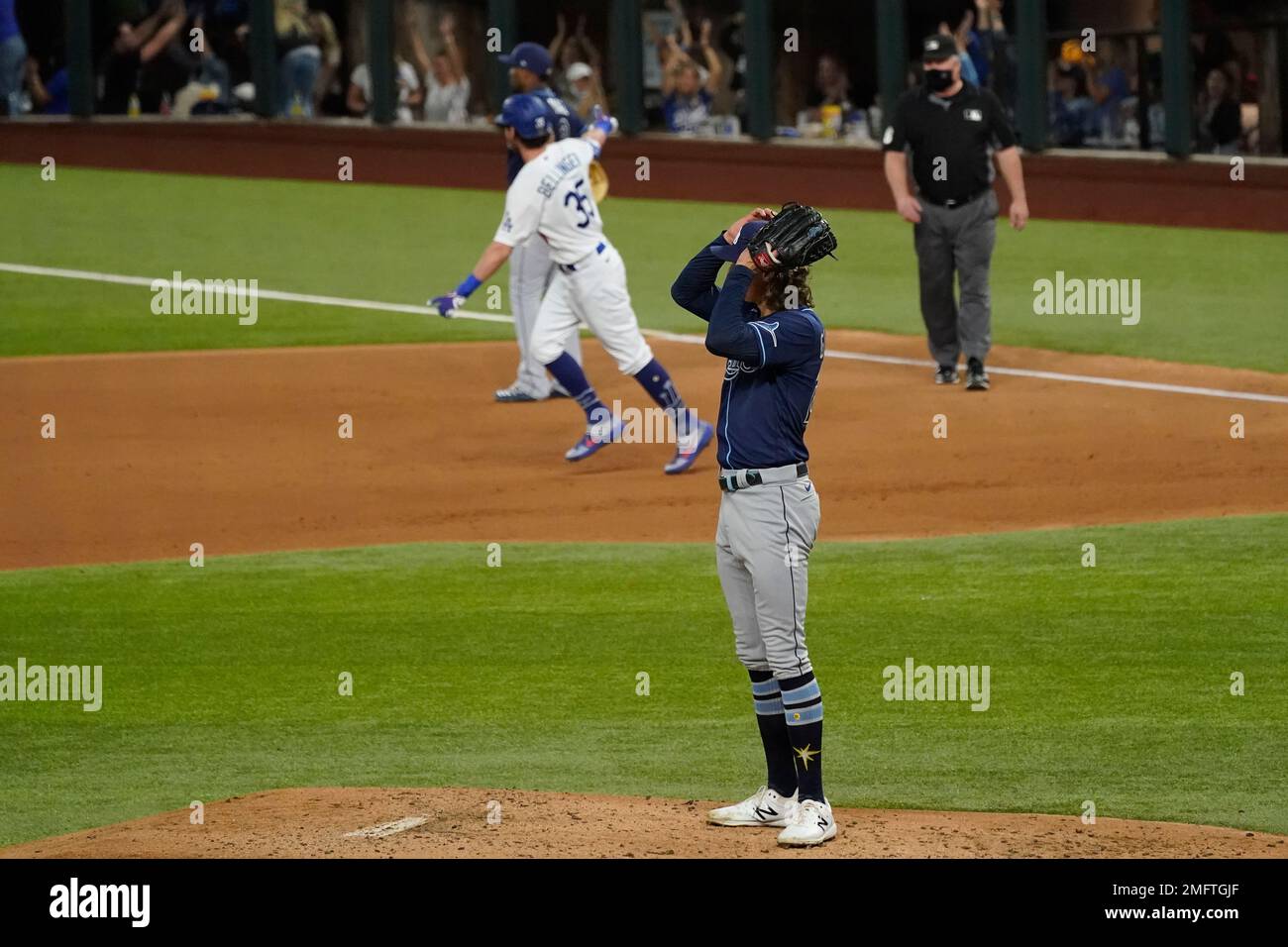 Los Angeles Dodgers' Cody Bellinger celebrates his two-run home run off ...