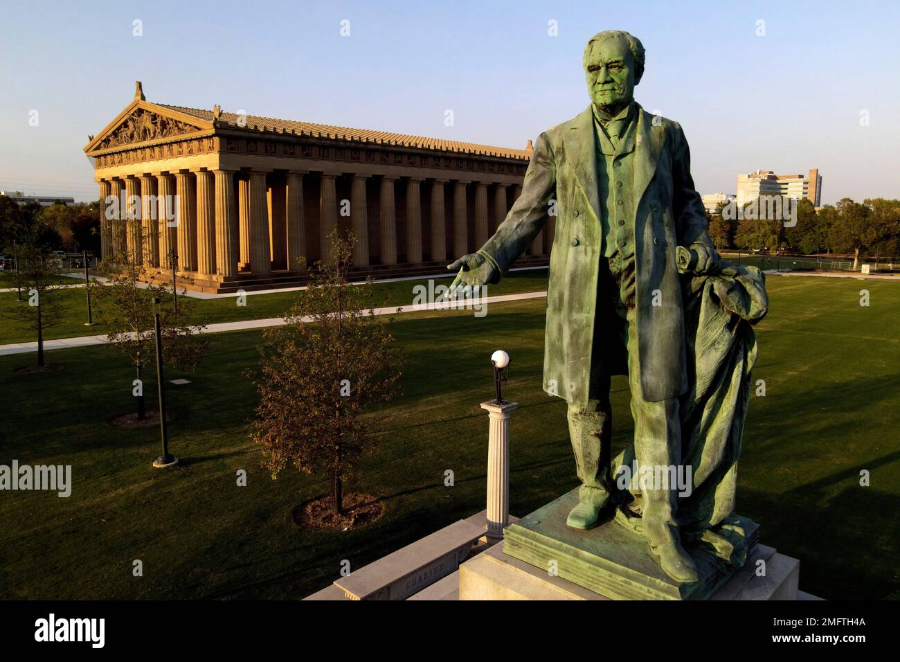 A Statue Of Businessman And President Of The Tennessee Centennial And