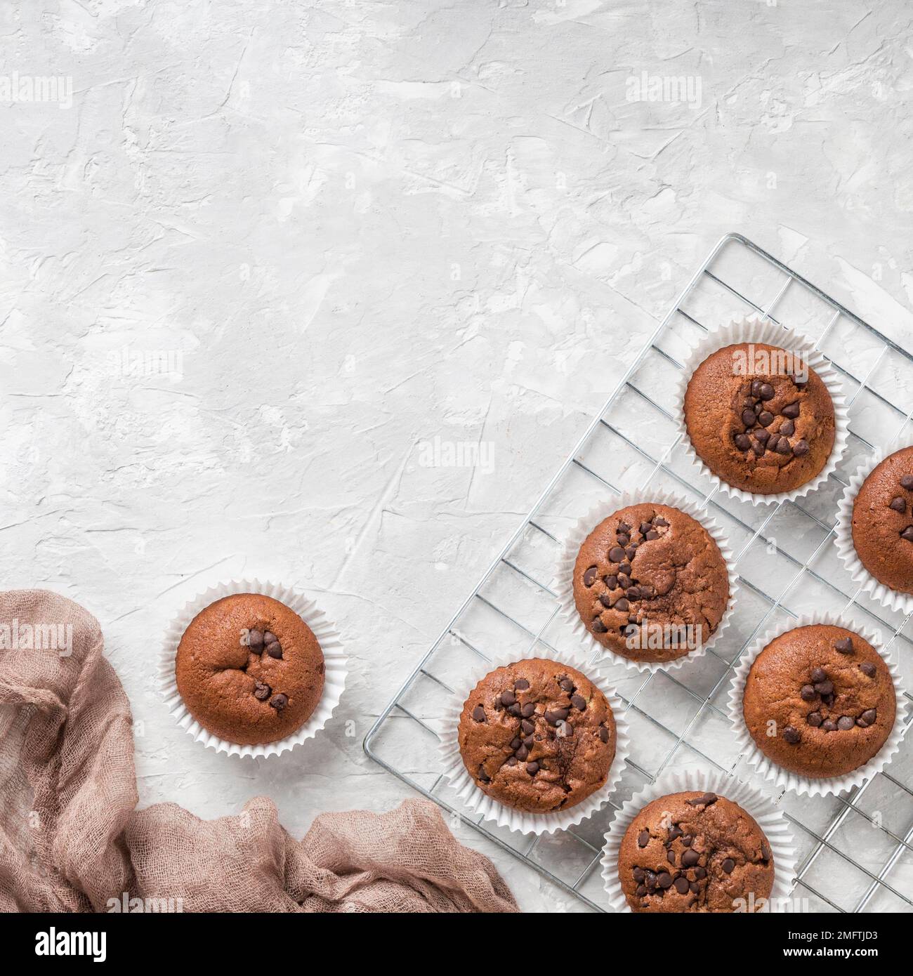 beautiful delicious dessert chocolate muffins Stock Photo - Alamy