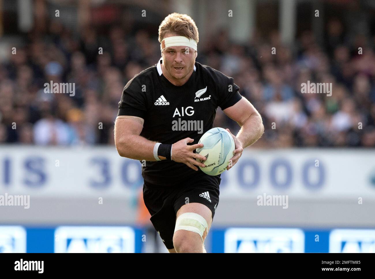 New Zealand's Sam Cane runs during the second Bledisloe Rugby test ...
