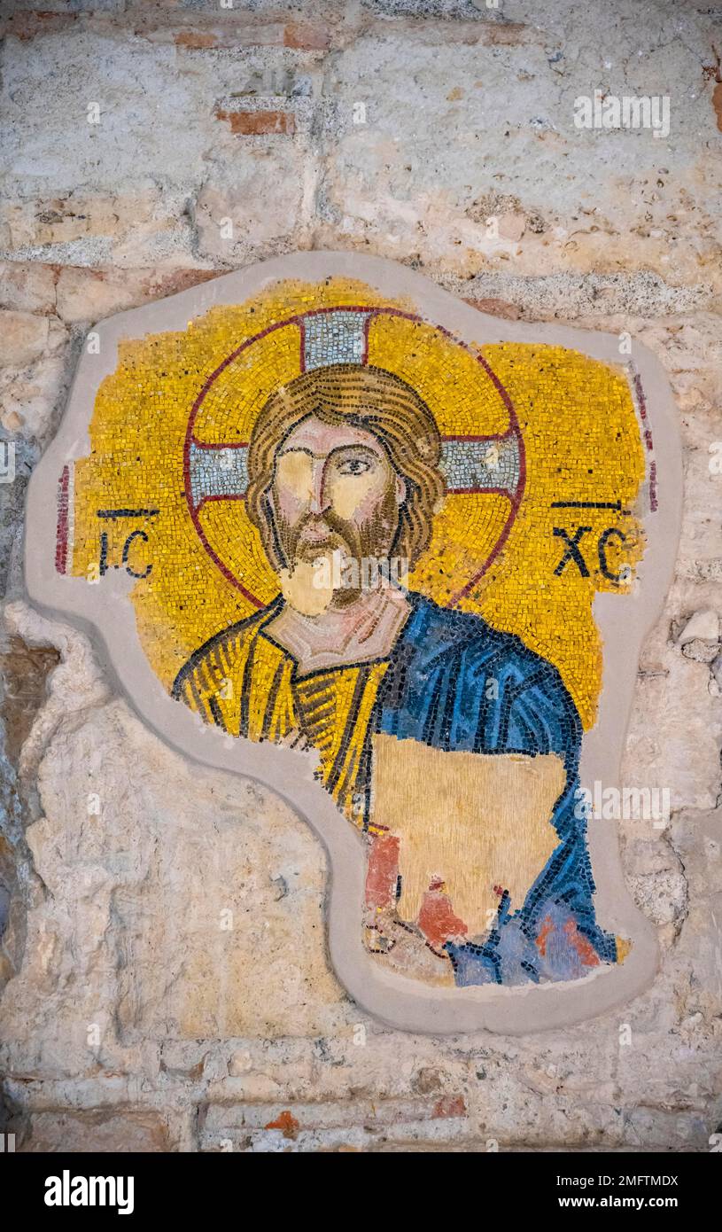 Byzantine sacred building, Daphni Monastery, Dafni, near Athens, Attica ...