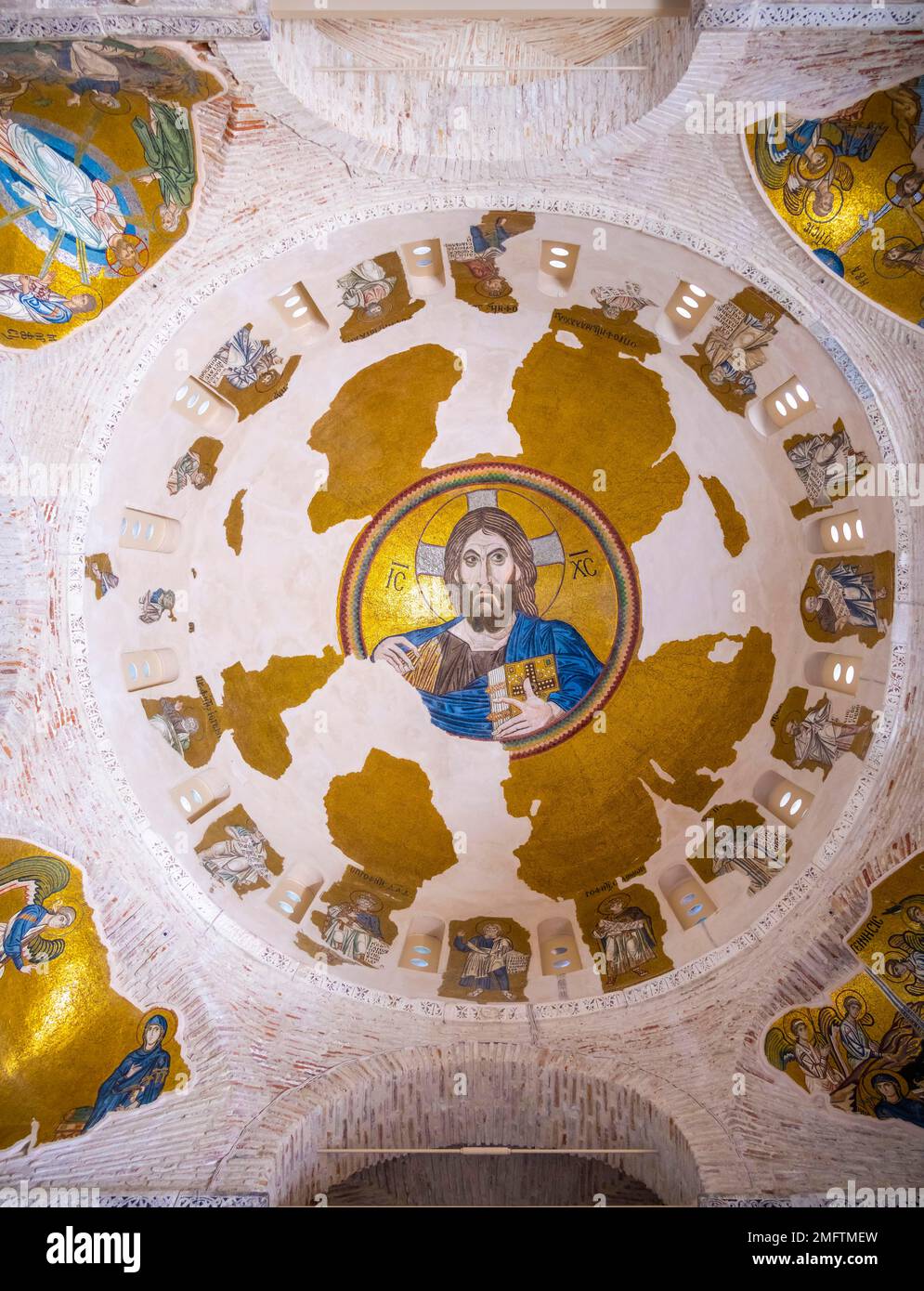 Byzantine sacred building, Daphni Monastery, Dafni, near Athens, Attica ...