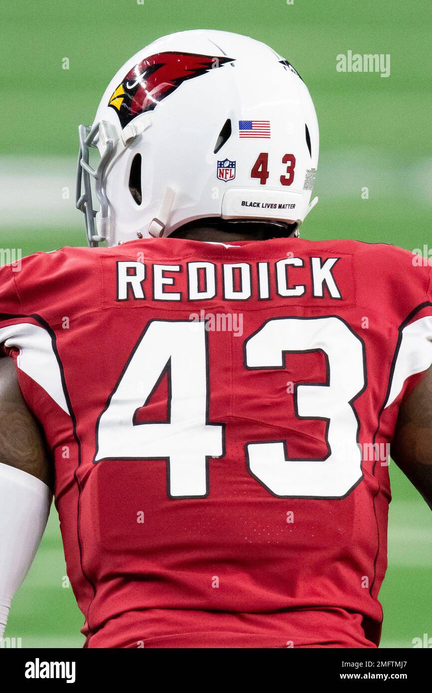 Arizona Cardinals outside linebacker Haason Reddick (43) wears a Black ...