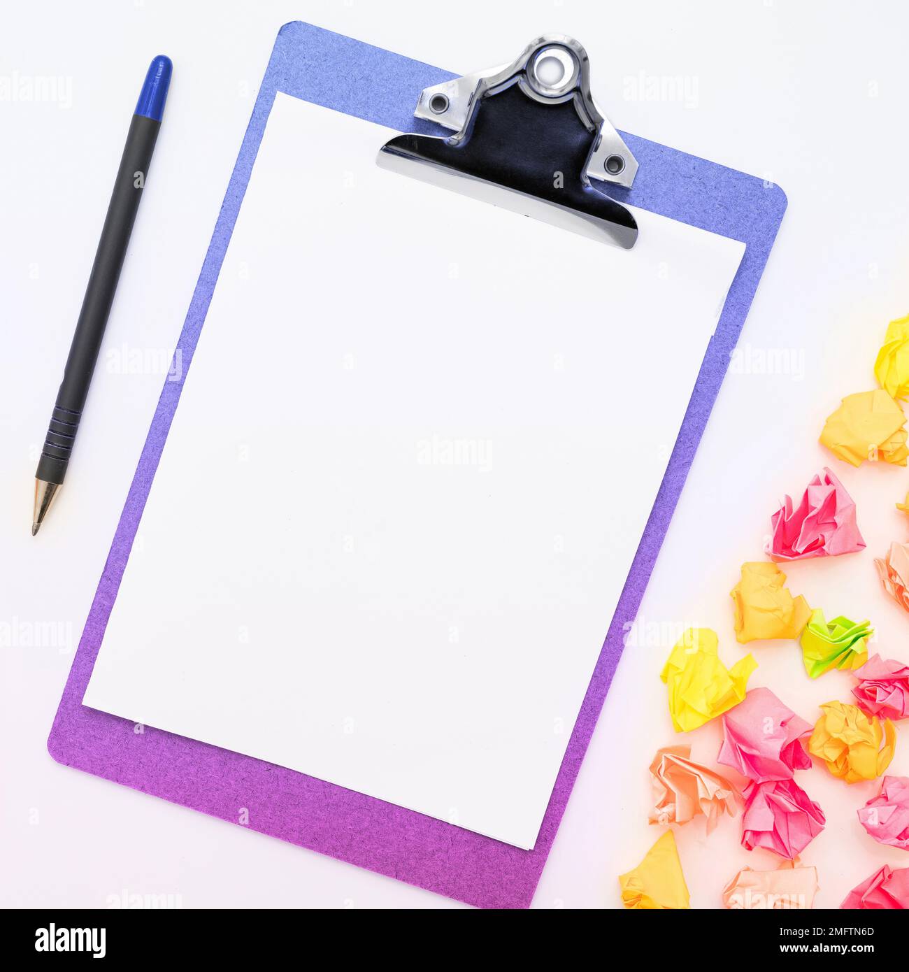 Paper Wraps Placed Around Important Information. Wrinkled Notes ...