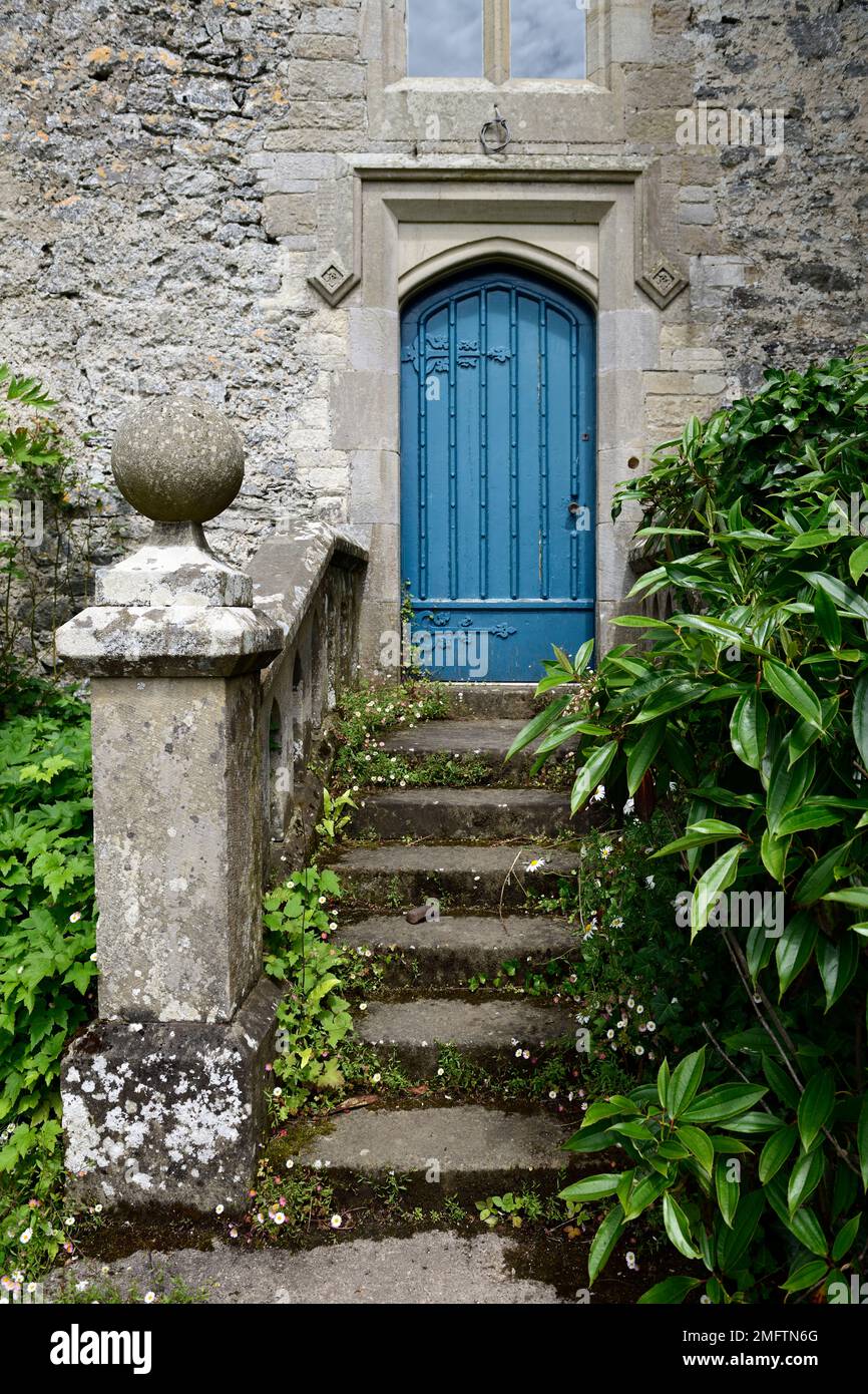 blue side door,castle door,staff entrance,lismore castle county ...