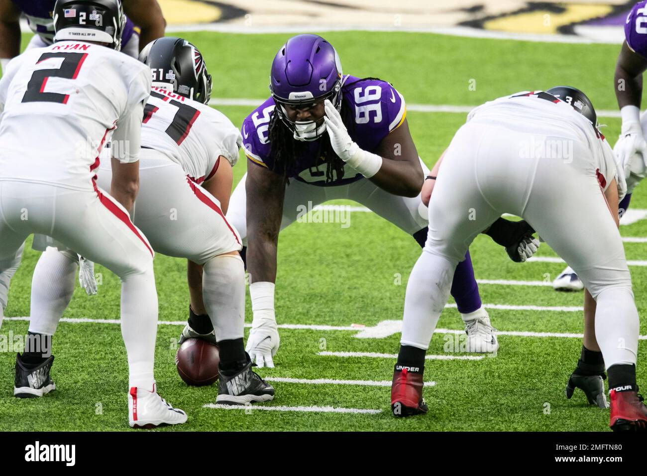 Minnesota Vikings defensive tackle Armon Watts (96) in action in the ...