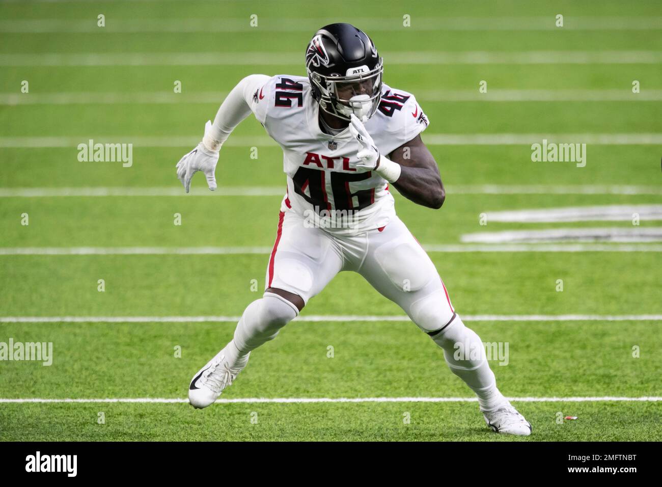 Atlanta Falcons linebacker Edmond Robinson (46) in action in the second ...