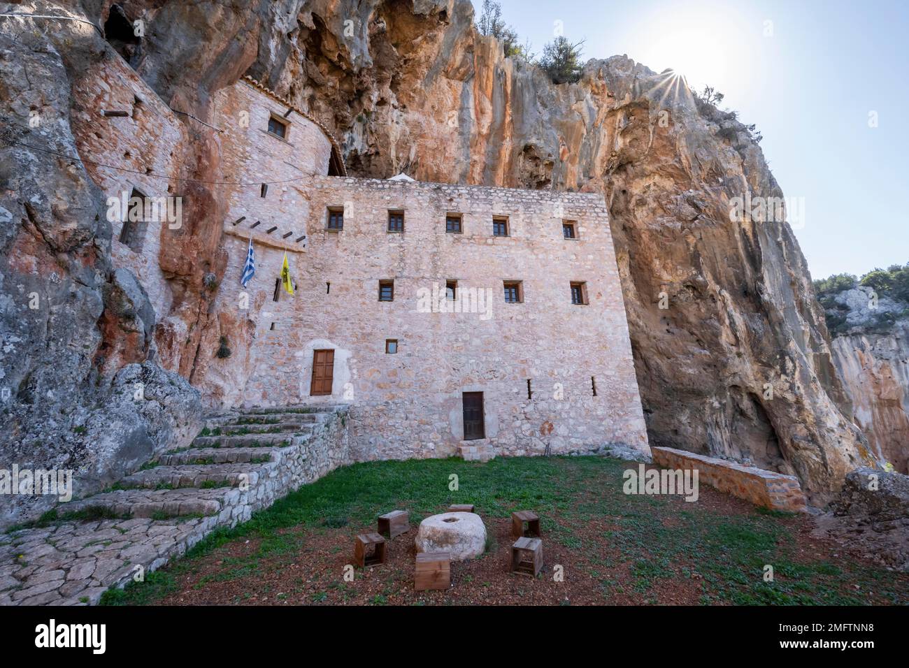 Ancient Byzantine Monastery of the Egg on a Rock Face, Iera Moni Agiou ...