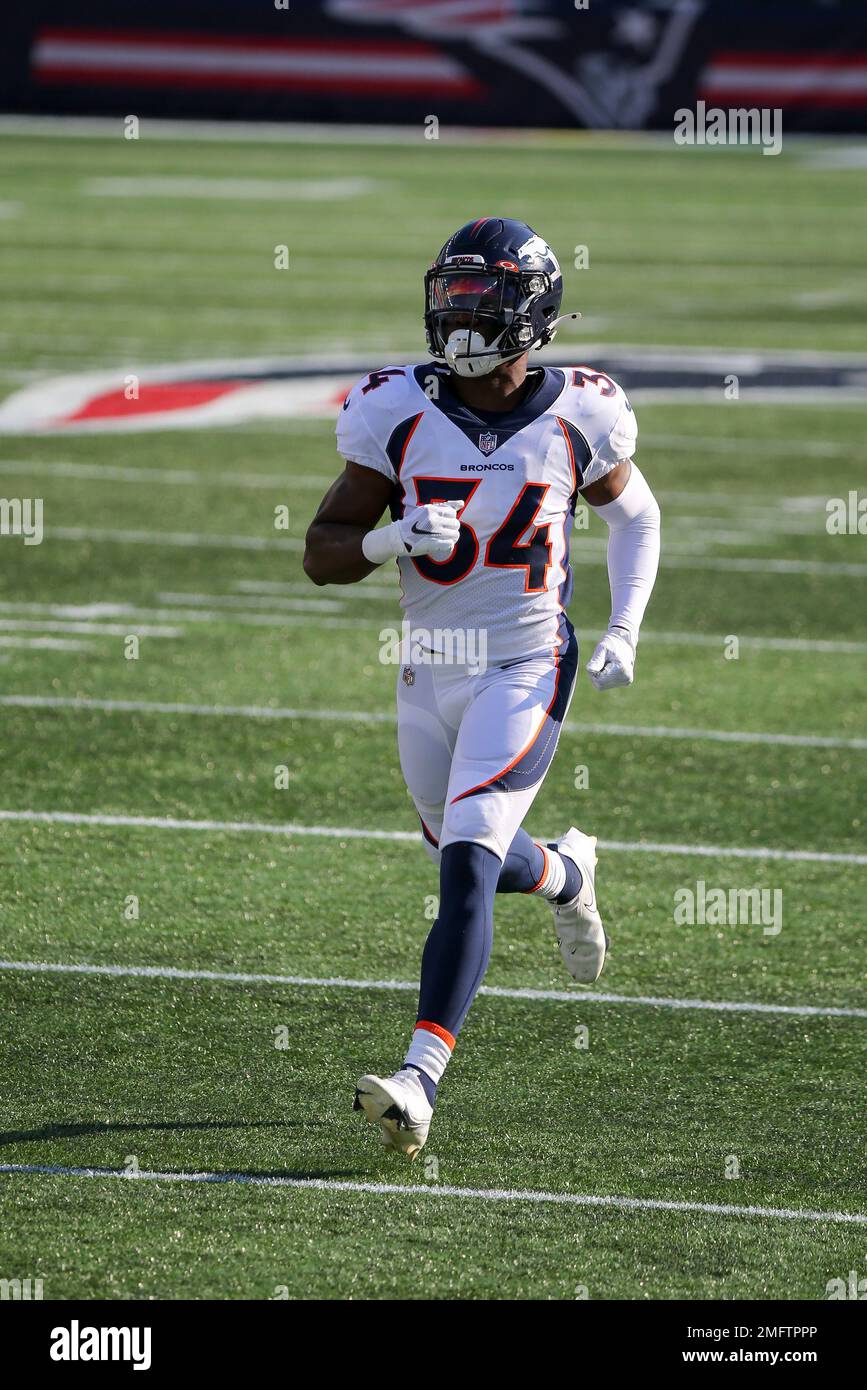 Denver Broncos cornerback Essang Bassey (34) during the second half of ...