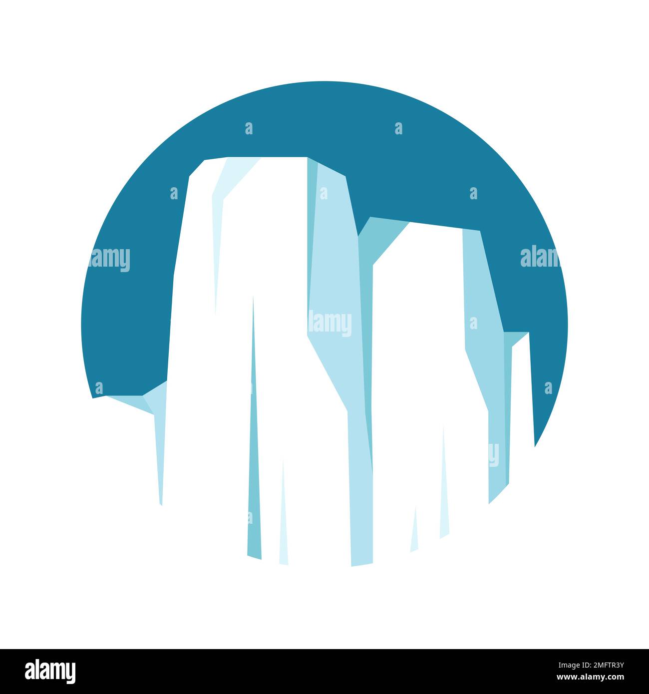 Antarctica iceberg floating snowy mountains Stock Vector Images - Alamy