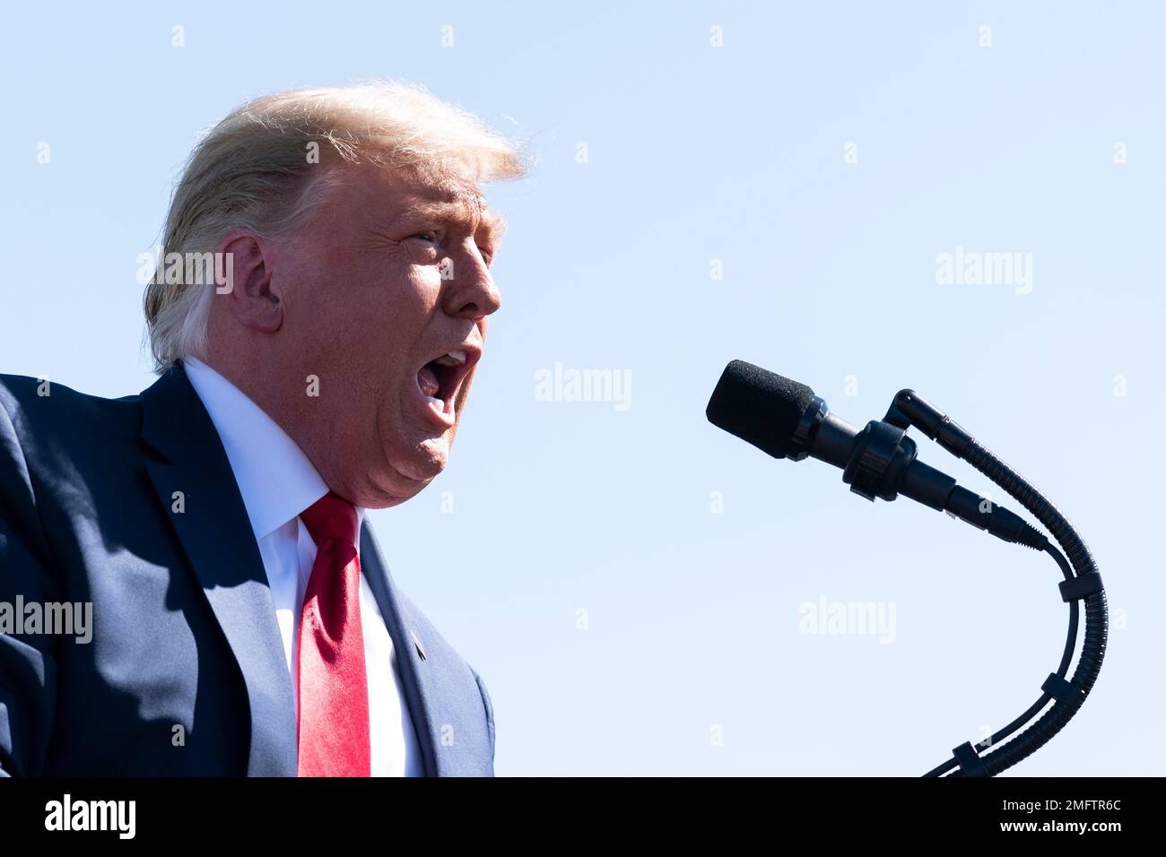 President Donald Trump speaks at a campaign rally at Prescott Regional ...