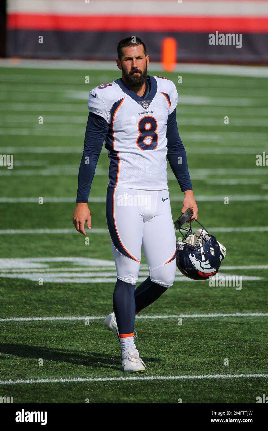 Denver Broncos Brandon McManus (8) prior to an NFL football game ...