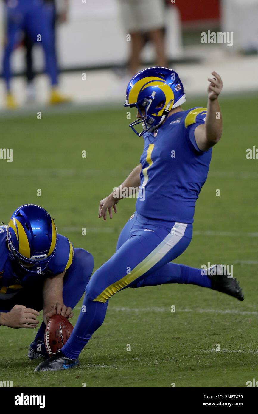 Los Angeles Rams kicker Sam Sloman (1) in action during an NFL football ...