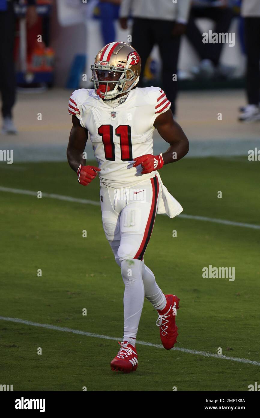 San Francisco 49ers wide receiver Brandon Aiyuk (11) in action during ...