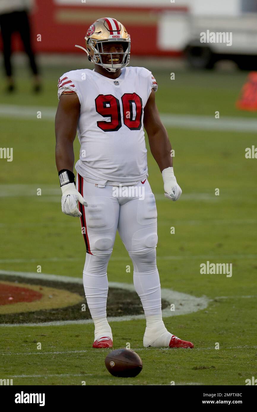 San Francisco 49ers defensive tackle Kevin Givens (90) in action during ...