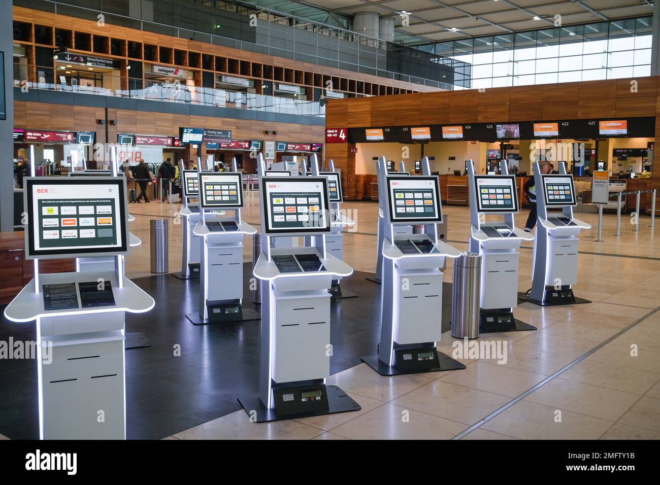 Self check-in, Central Check-in Hall, Main Building, Terminal 1, BER ...