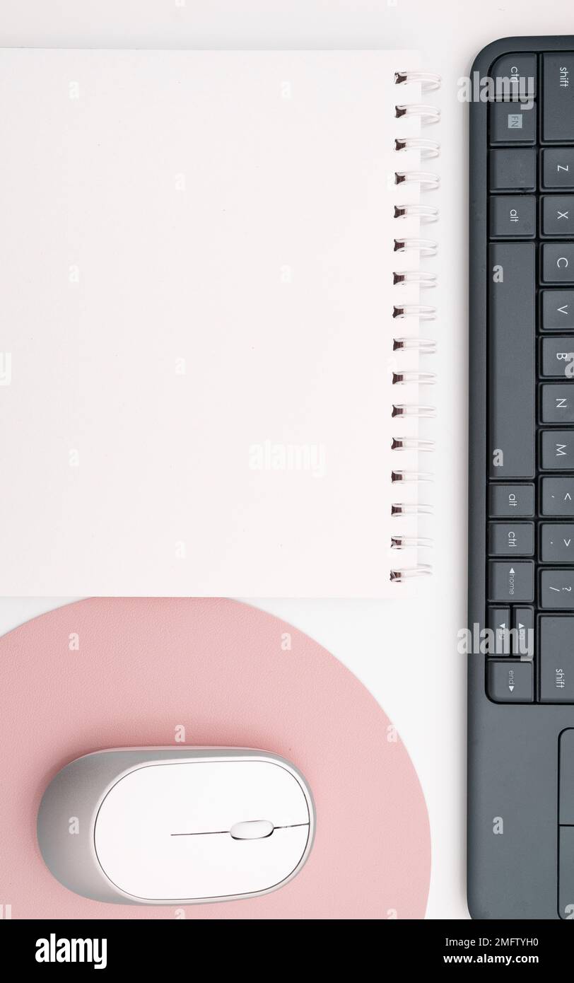 Paper with important text near keyboard. Information written on ...