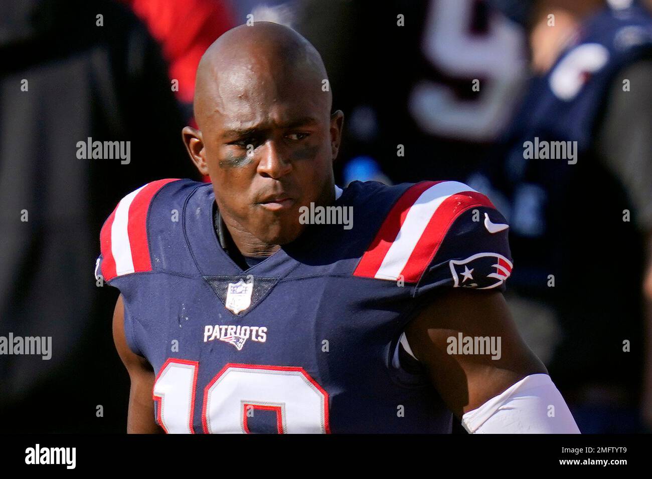 New England Patriots special teams captain Matthew Slater watches from ...