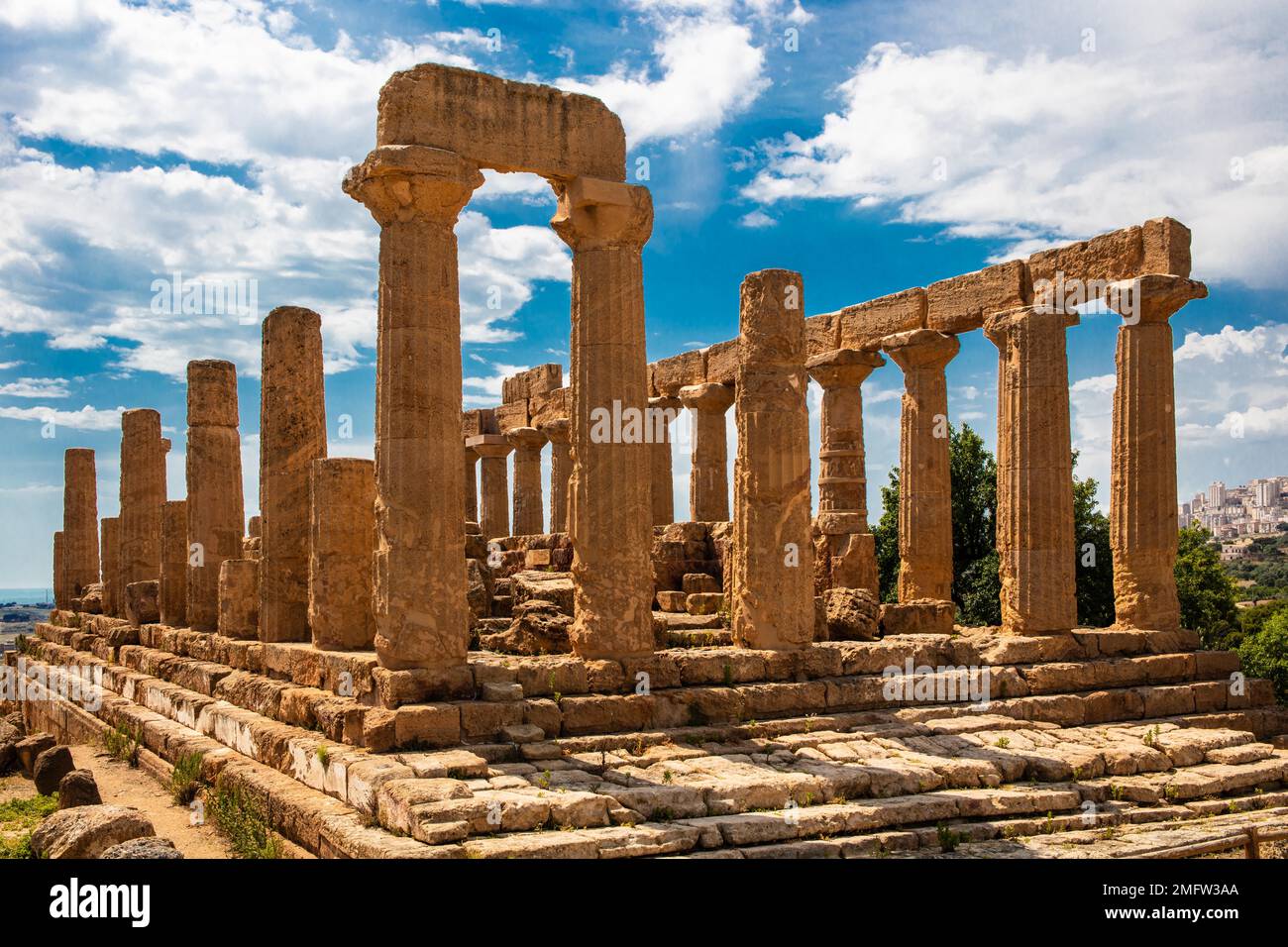 Temple of Juno (or Temple of Hera) as Doric peripteros, Valley of the ...