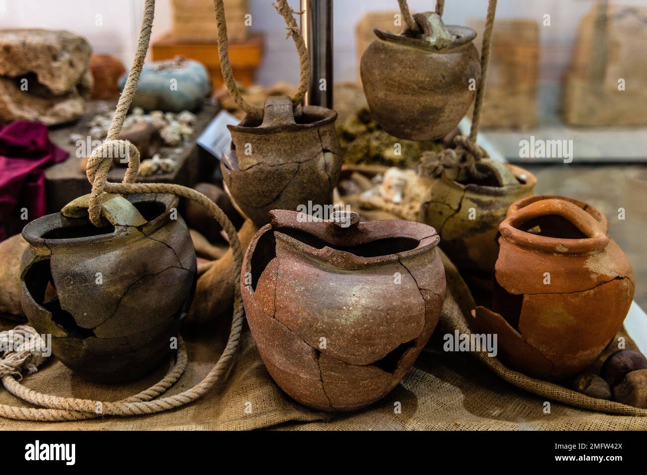 Clay cranes, Whitaker Museum, Phoenician island of Mozia, outpost for ...
