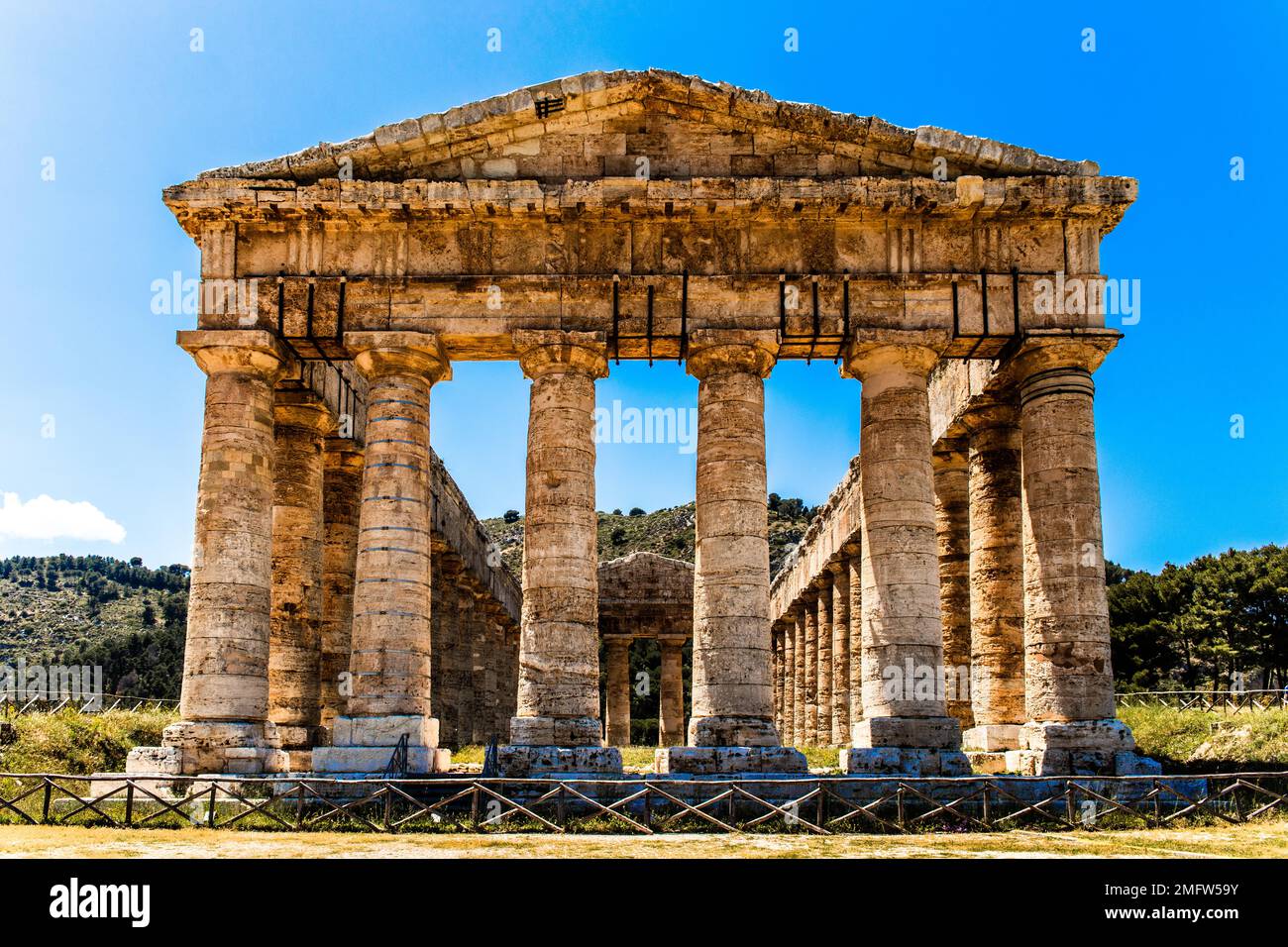 Doric temple from 430 BC, ruins of the city of Segesta founded by the ...