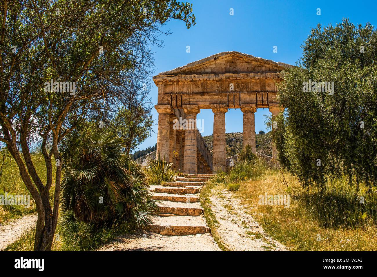 Doric temple from 430 BC, ruins of the city of Segesta founded by the ...