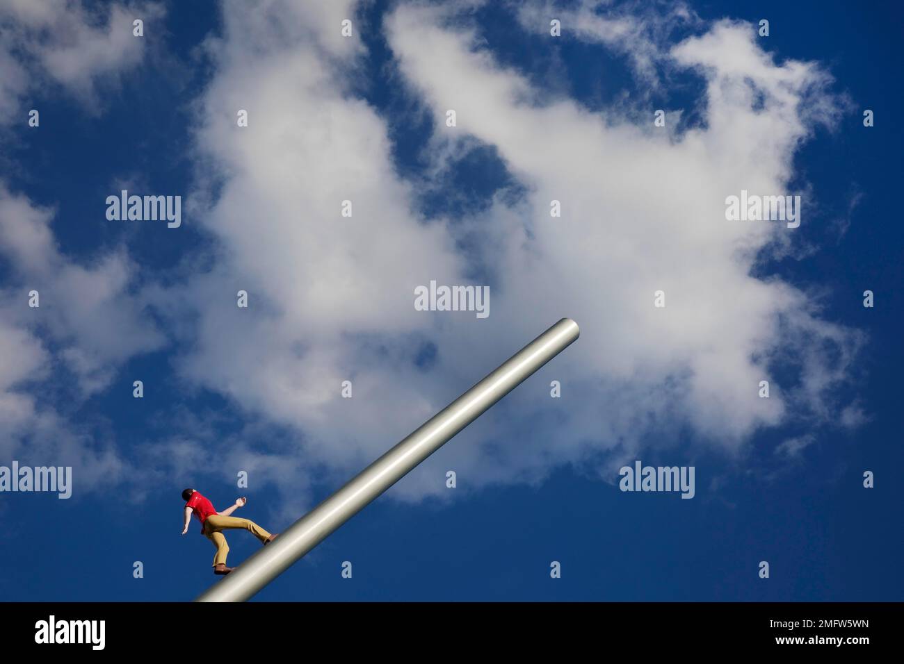 Man walking to the sky, also called Himmelsstuermer, sculpture by ...