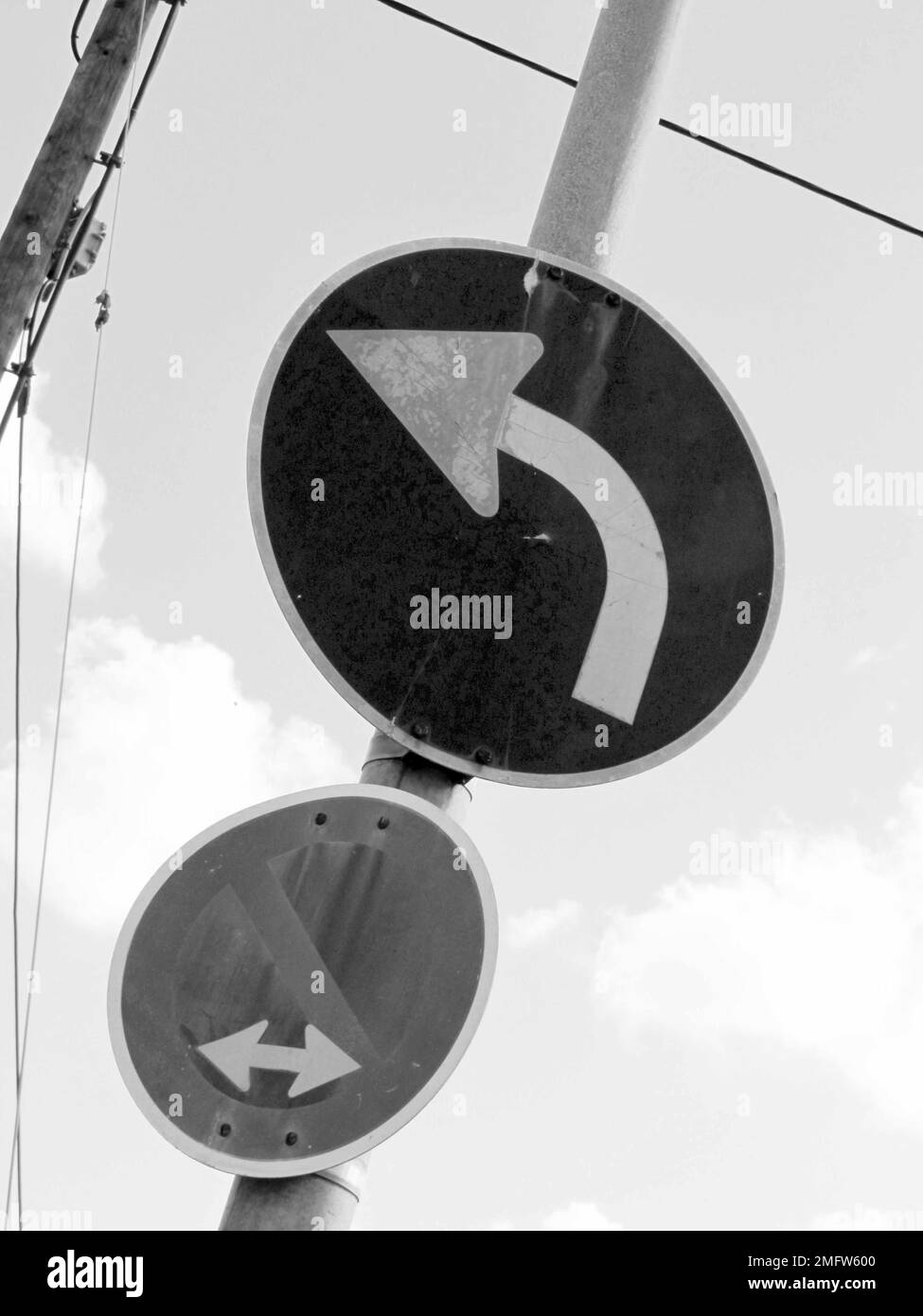 Safety signs Black and White Stock Photos & Images - Alamy