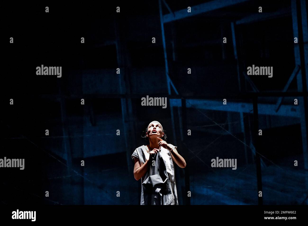 Alexandra Fasola of the Jewish State Theatre performs during the ...