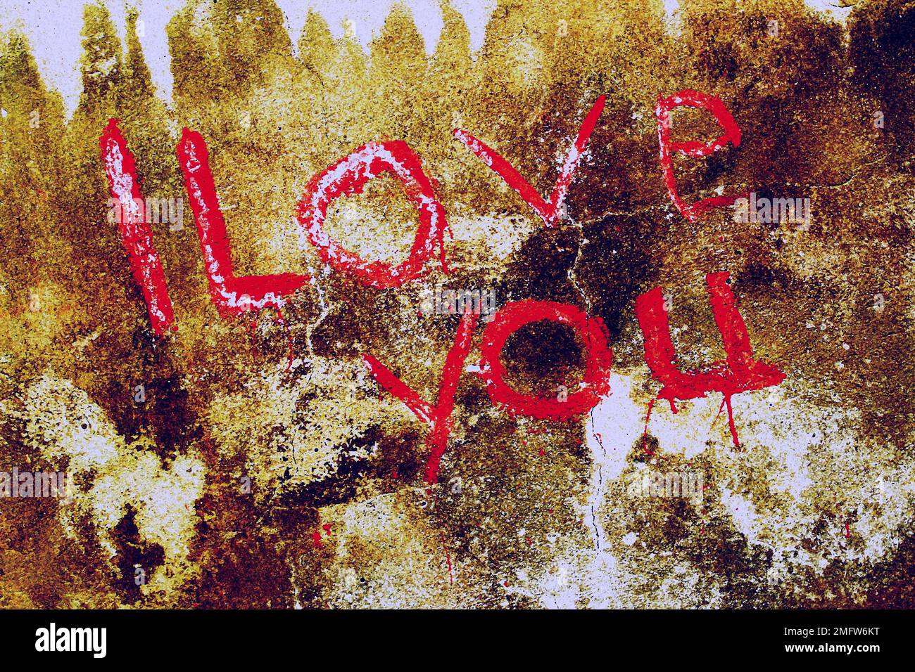 Graffiti lettering I love you Stock Photo - Alamy