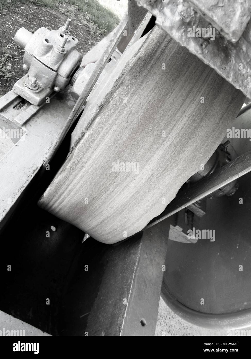 Grindstone in black and white Stock Photo - Alamy